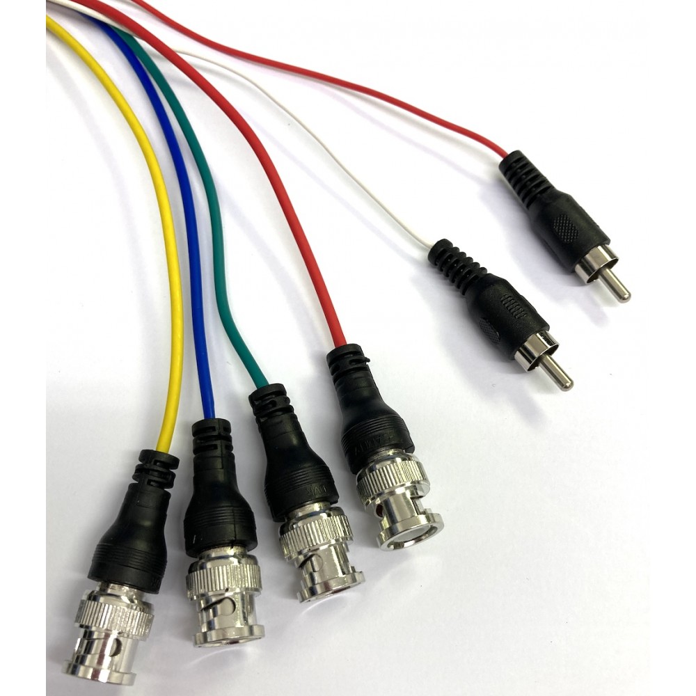 Male EuroSCART to BNC adapter cable
