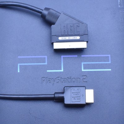 Sony Playstation 2 PS2 PSX RGB SCART cable PACKAPUNCH Sync on luma