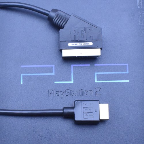 Sony Playstation 2 PS2 PSX RGB SCART cable PACKAPUNCH Sync on luma