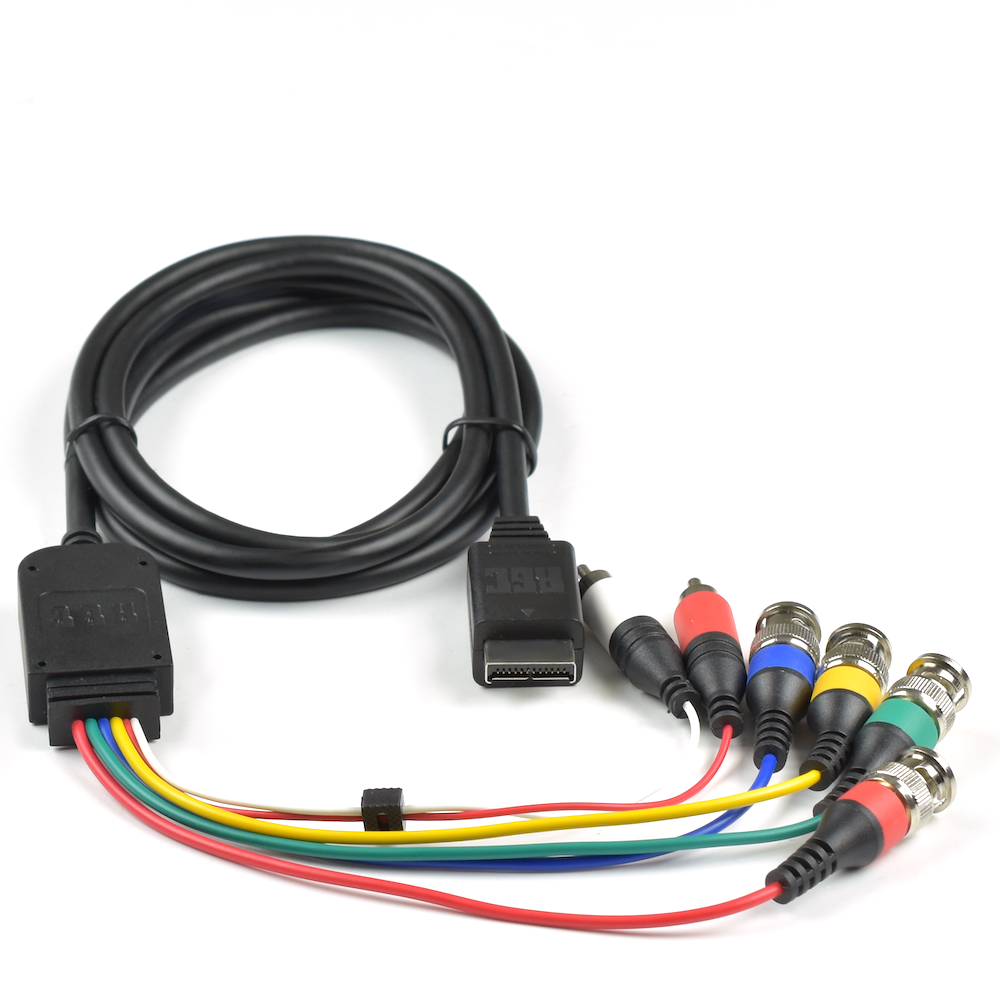 Sony PlayStation 2 NTSC PAL sync on luma PACKAPUNCH RGB BNC cable