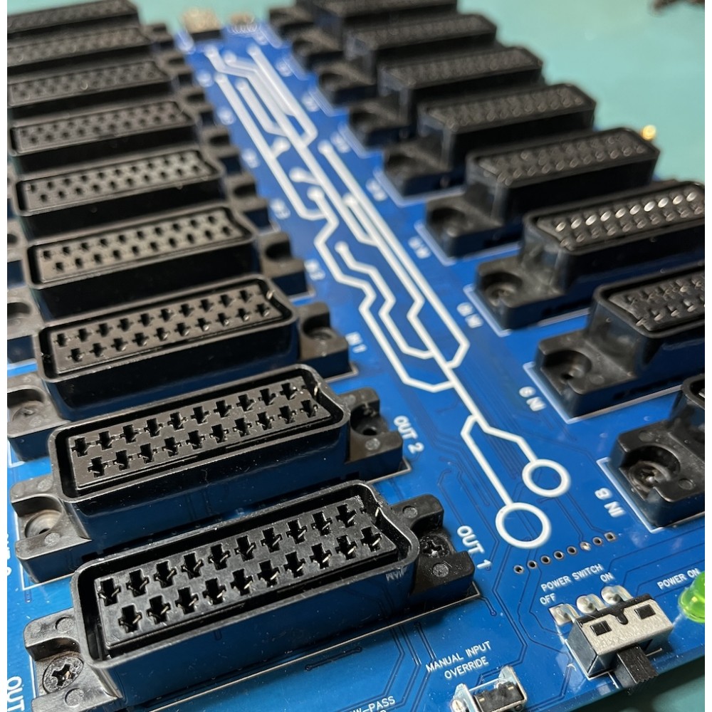 Automatic 16 sixteen input 2 two output SCART switch switching box ...