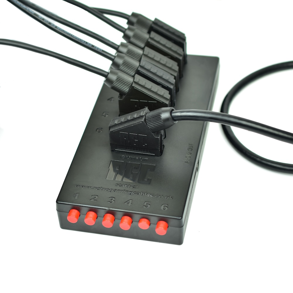 six input one output SCART switcher switching box