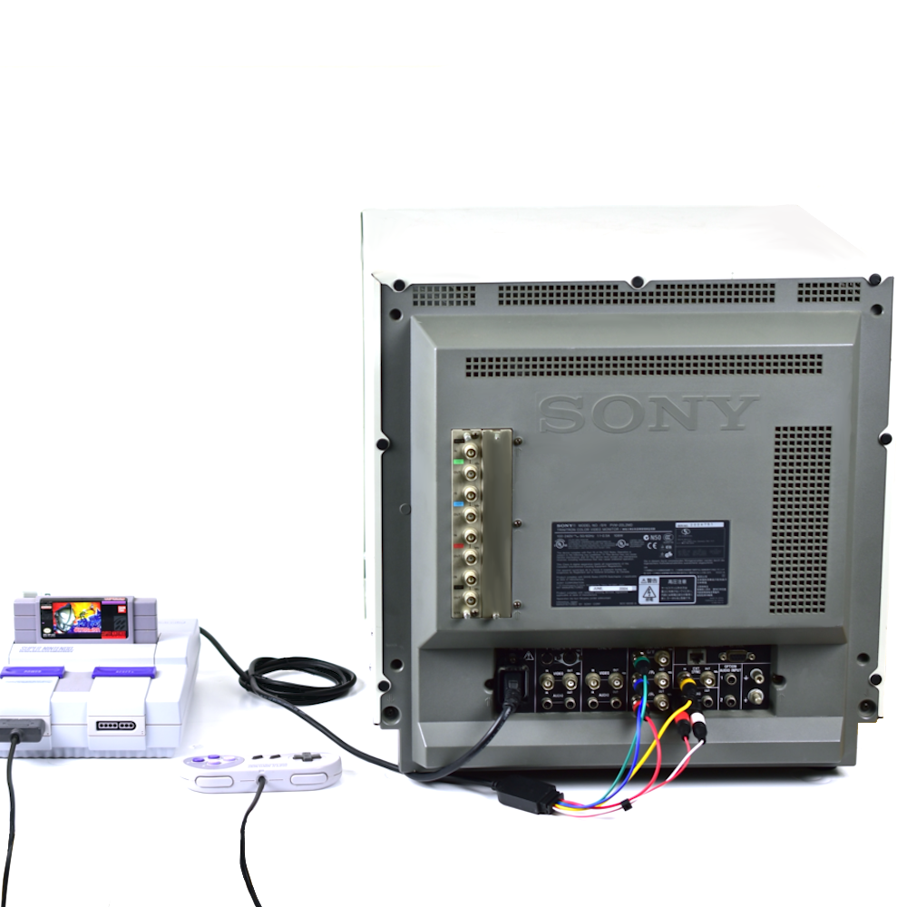 NTSC Super Nintendo PACKAPUNCH RGB BNC cable