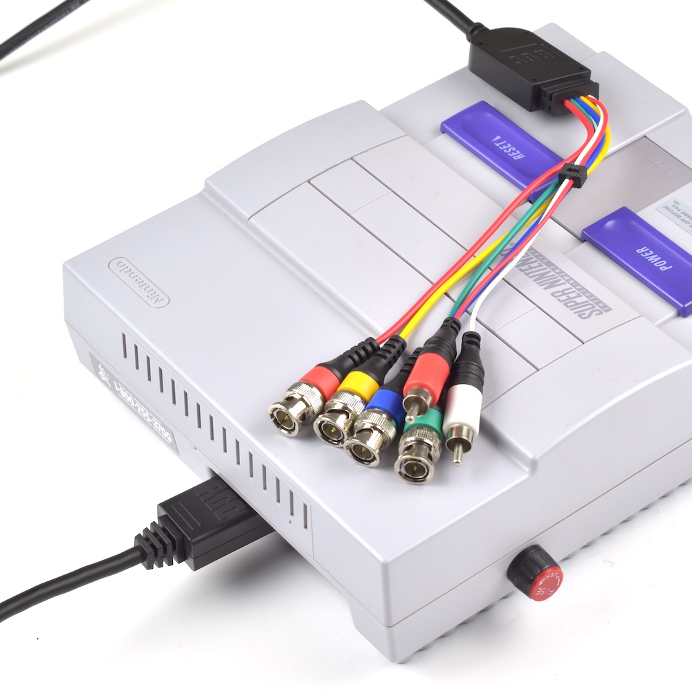 NTSC Super Nintendo PACKAPUNCH RGB BNC cable