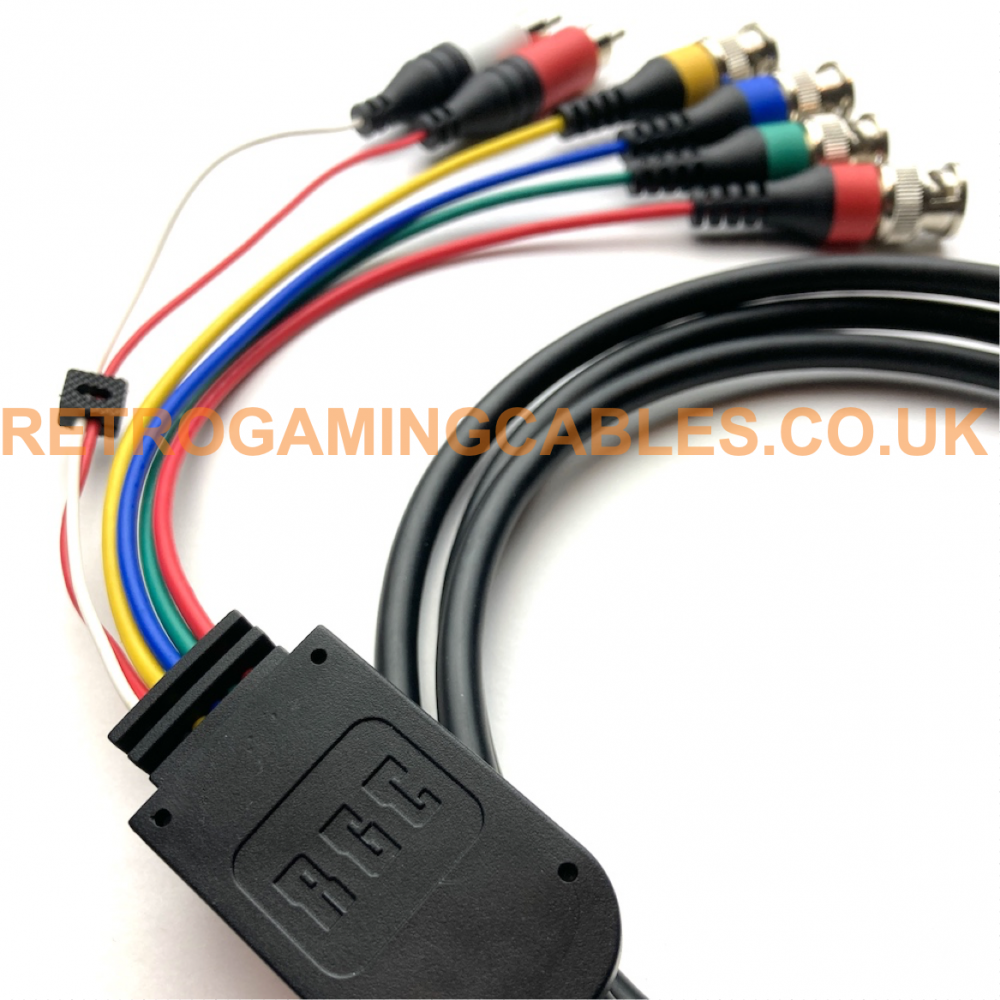 Sega Saturn NTSC PAL sync on luma PACKAPUNCH RGB BNC cable
