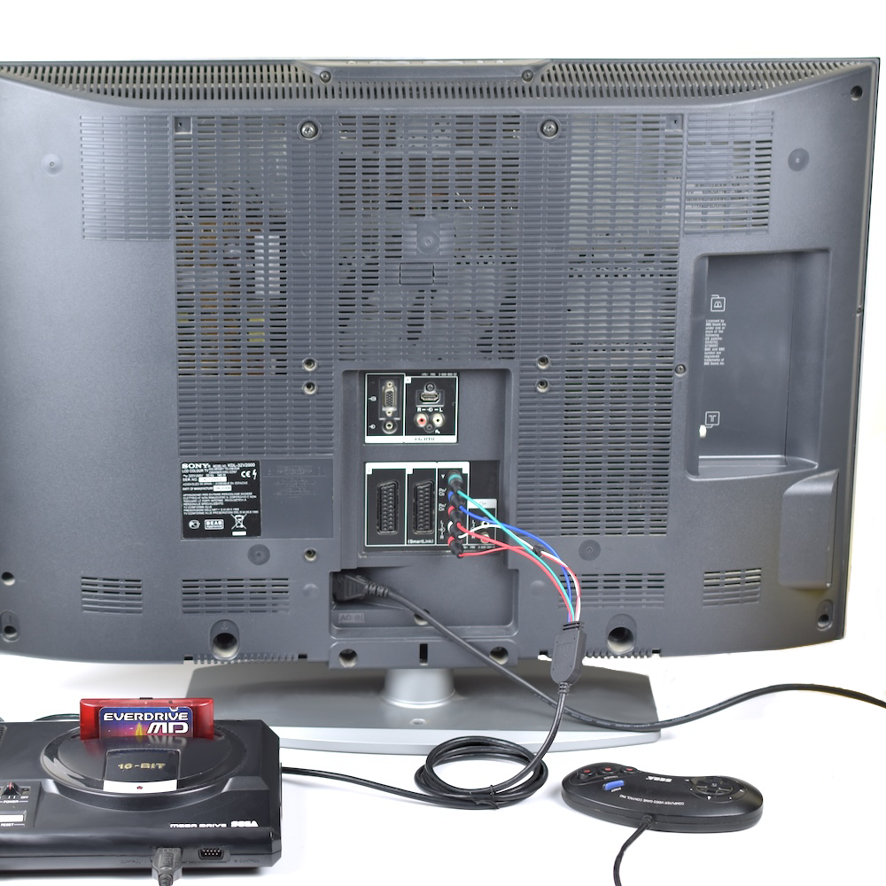 Sega Mega Drive 1 stereo sound Component YPbPr cable