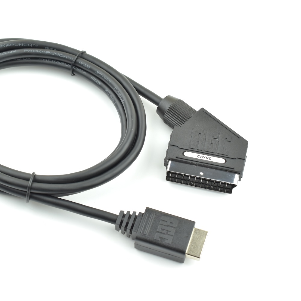 Sony Playstation 2 PS2 PSX RGB SCART cable PACKAPUNCH CSYNC