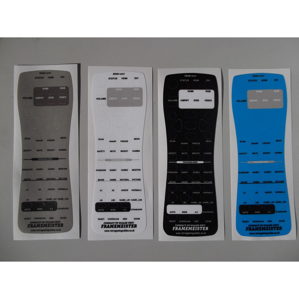 English lexan overlay XRGB mini Framemeister Remote control