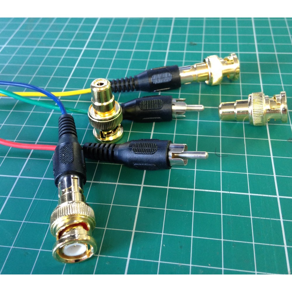 BNC to RCA phono adapter composite video